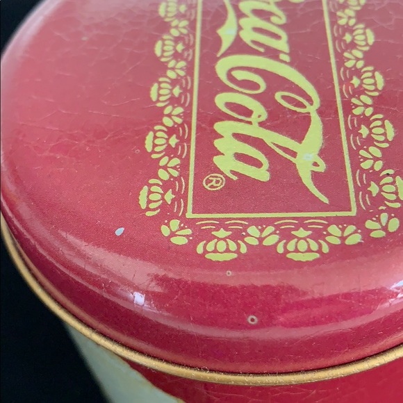 Coca Cola | Other | Vintage Coca Cola Collectible Cylindrical Tin Box ...